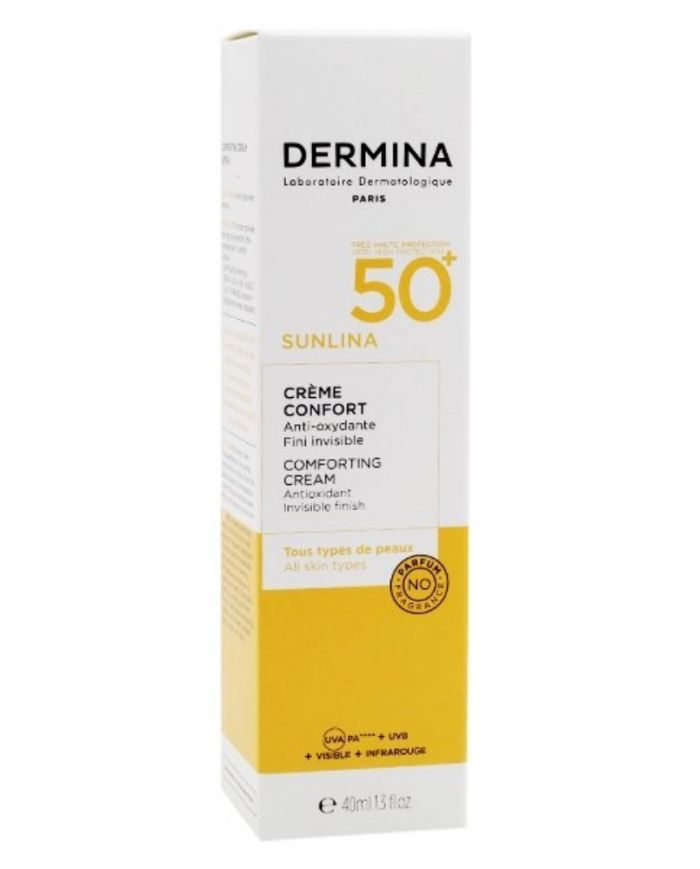 DERMINA SUNLINA CREME CONFORT SPF50 - 40 ML - DERMINA - CREMES SOL...