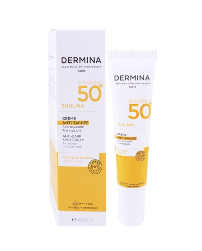 DERMINA SUNLINA CREME ANTI TACHES SPF 50+ - DERMINA - CREMES SOLAIRES