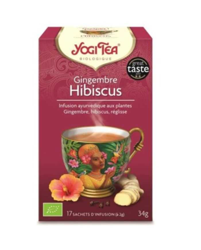 YOGI TEA GINGEMBRE HIBISCUS 17 SACHETS - YOGI TEA - THE TISANES ET...