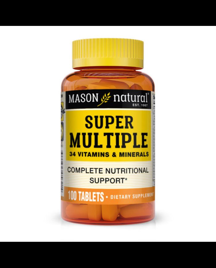 MASON NATURAL SUPER MULTIPLE 34 VITAMINES ET MINERAUX 100 COMPRIMES...