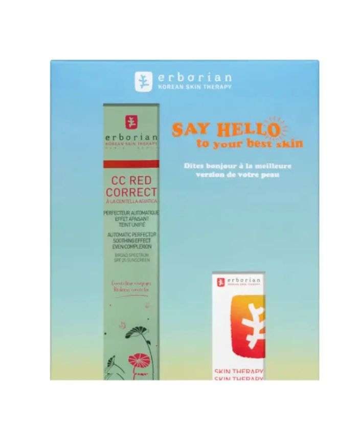 ERBORIAN DUO CC RED CORRECT 45ML + SKIN THERAPY 10ML - ERBORIAN